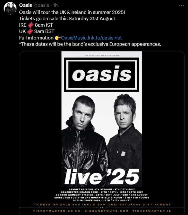 Oasis Demand Shows Nostalgia Industry Will Live Forever - Startups