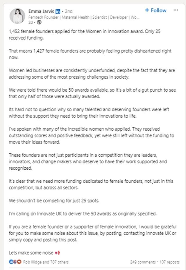 Fury As Innovate UK Backtracks On Female Founder Award
